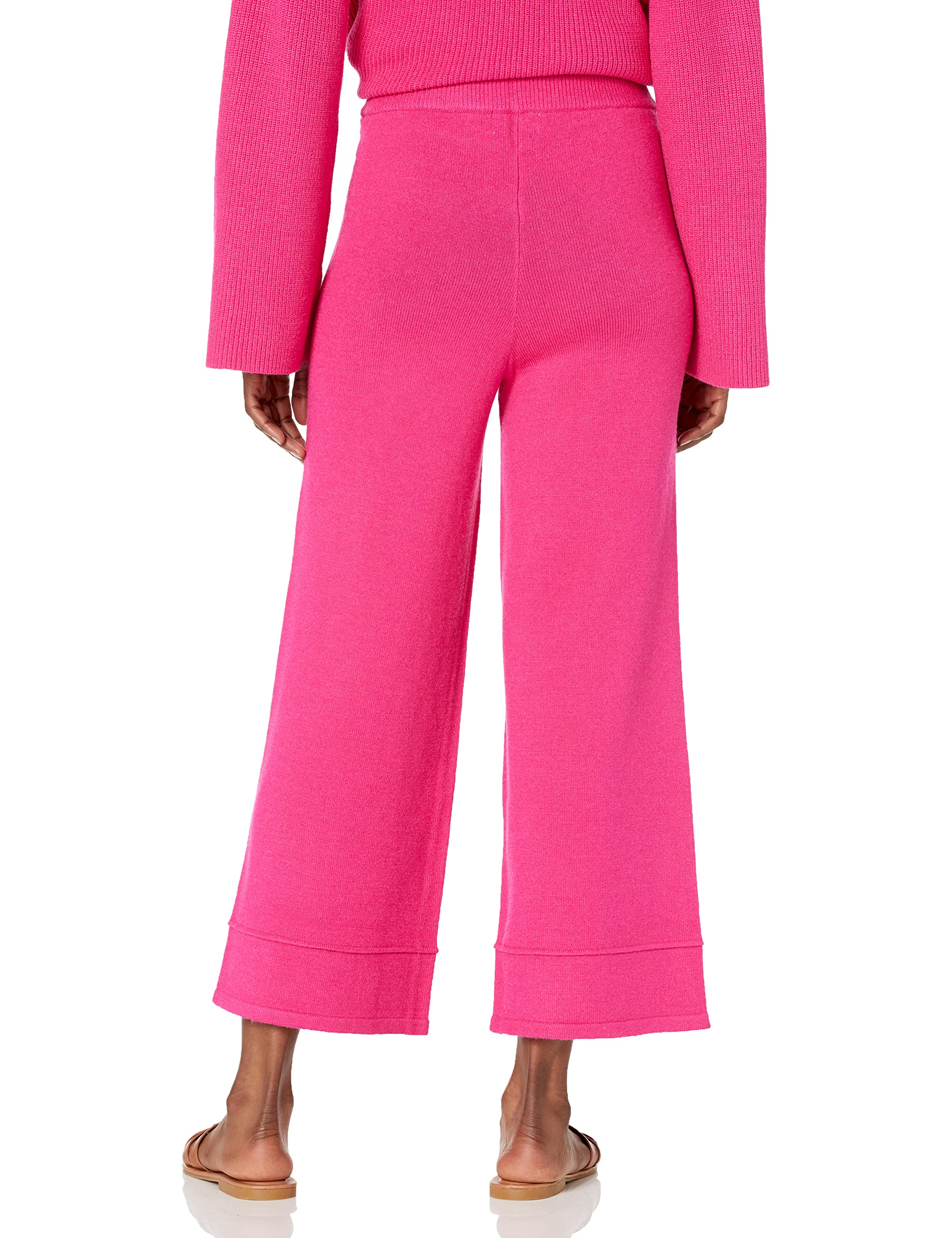 The Drop Women's Bernadette Pull-on Loose-fit Cropped Sweater Pant, Hot Pink, XXS