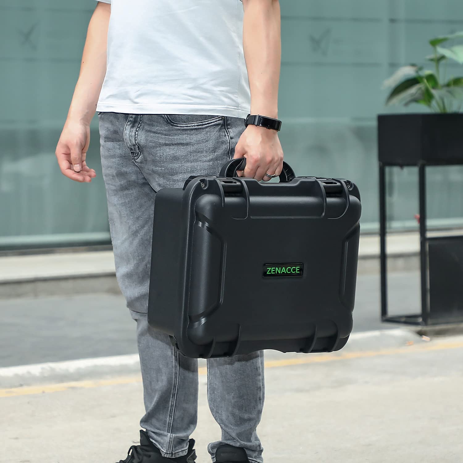 ZENACCE Waterproof Hard Case Compatible with Xbox Series X case, Travel Carrying Case Holds Xbox Series X Console, Wireless Controllers, Cables and Other Accessories