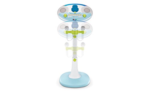 Singing Machine SMK1010 Kids Pedestal Karaoke System with Two Microphones, Stand and Voice Effects