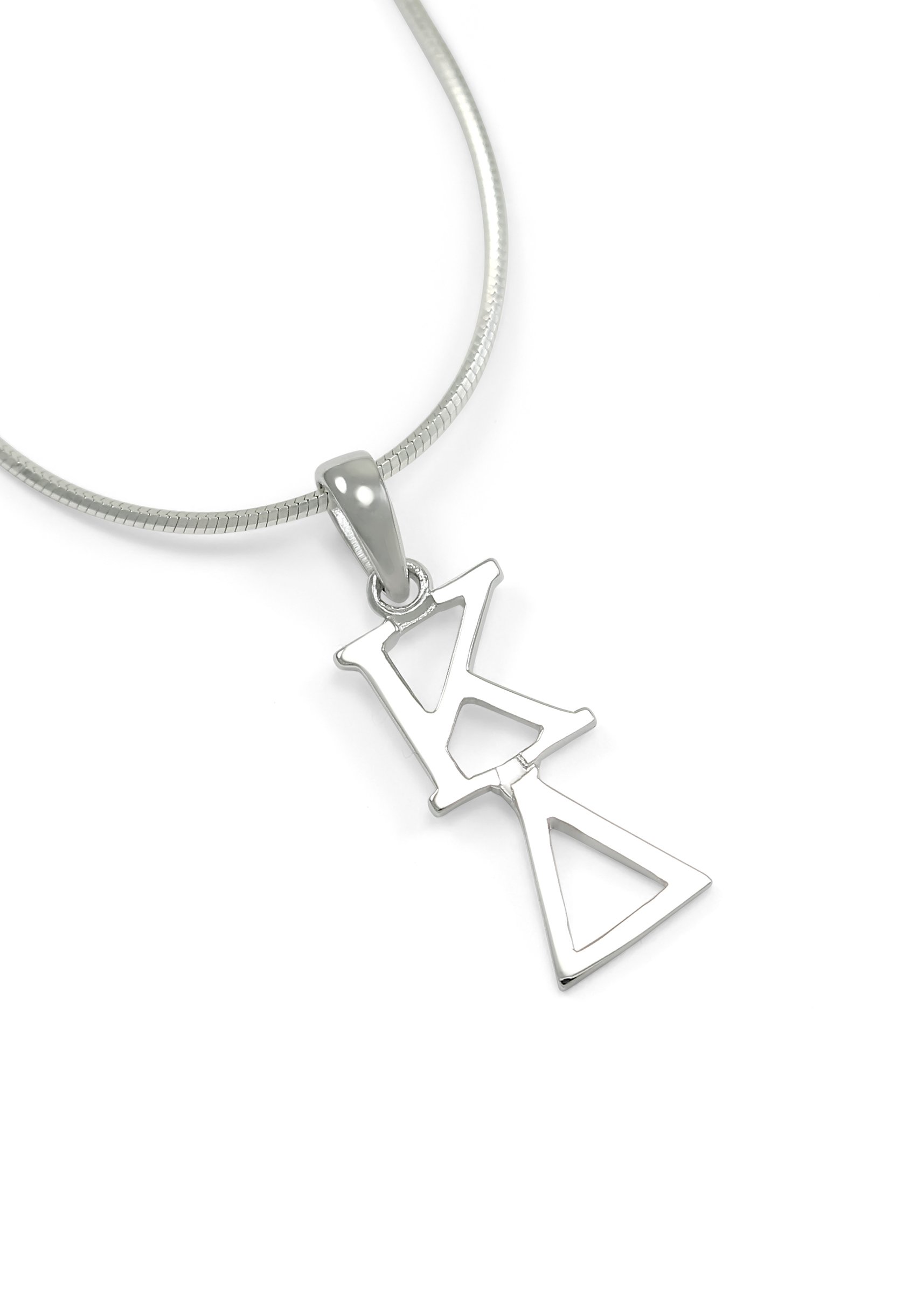 The Collegiate Standard Kappa Delta Sterling Silver Lavaliere Pendant