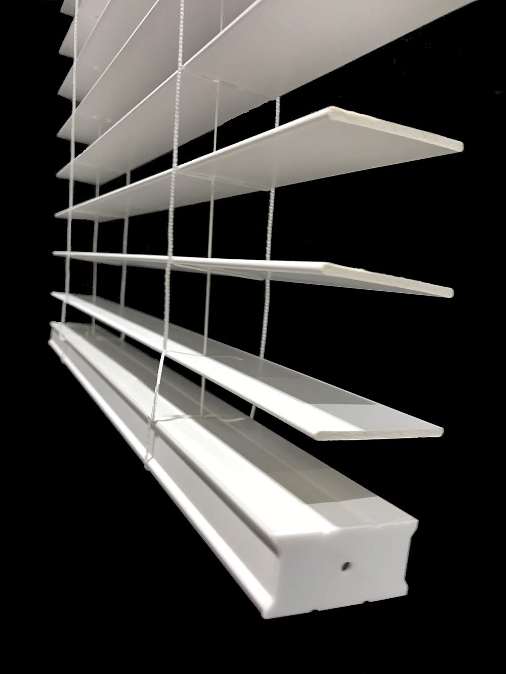 US Window and Floor 2" Cordless Faux Wood Blinds, Fit Windows 47" - 47 1/4", (Blind Size 46 5/8" x 36"), Inside Mount