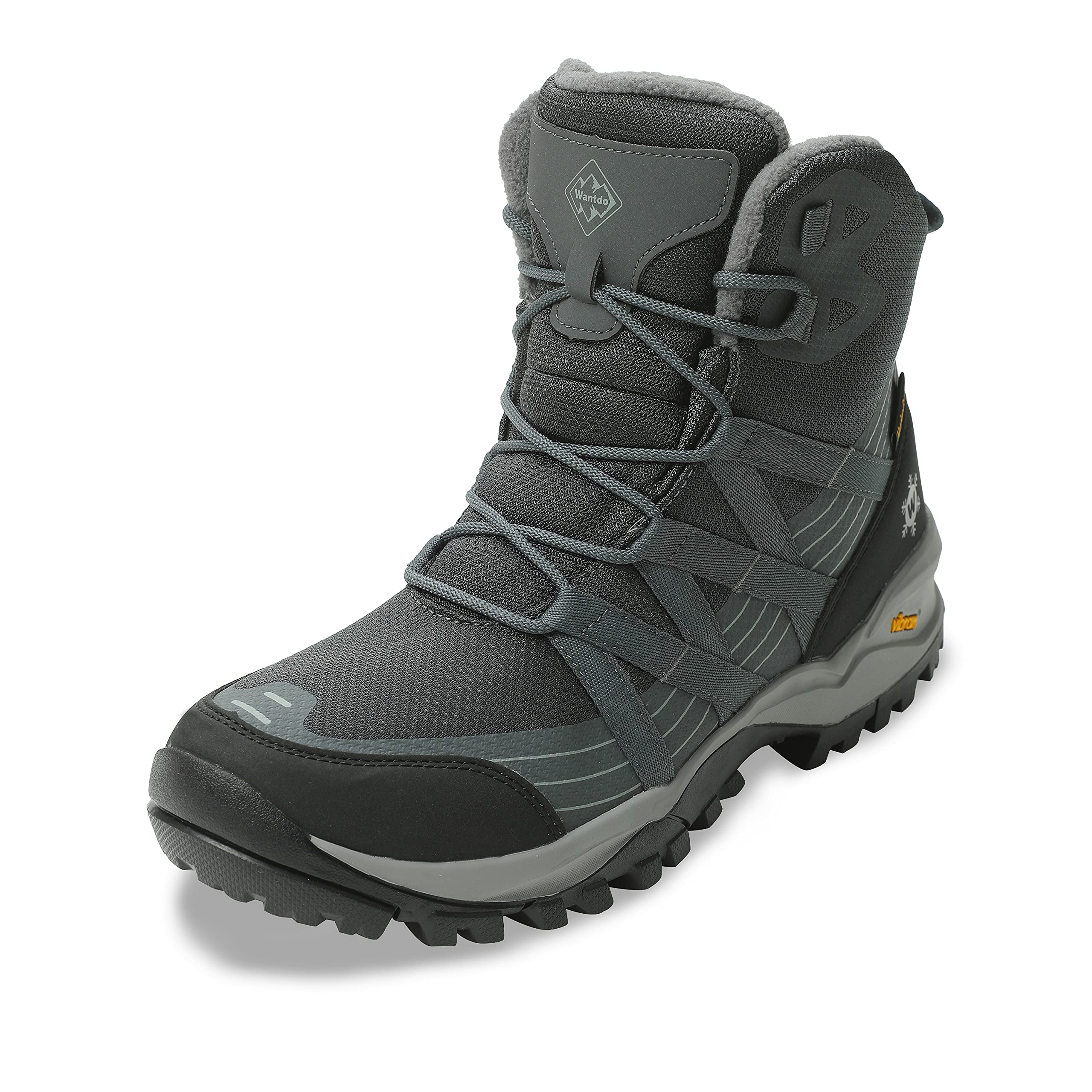 wantdo Women's Waterproof Hiking Boots Non-Slip Work Boots Comfortable Outdoor Ankle Boots Arch Support