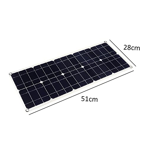 YALIYA 50W 5V/18V Solar Panel Dual USB Output Monocrystalline Solar Panel IP65 Water-Resistant with 10A Solar Controller Regulator for Car Yacht Batterys Boat r