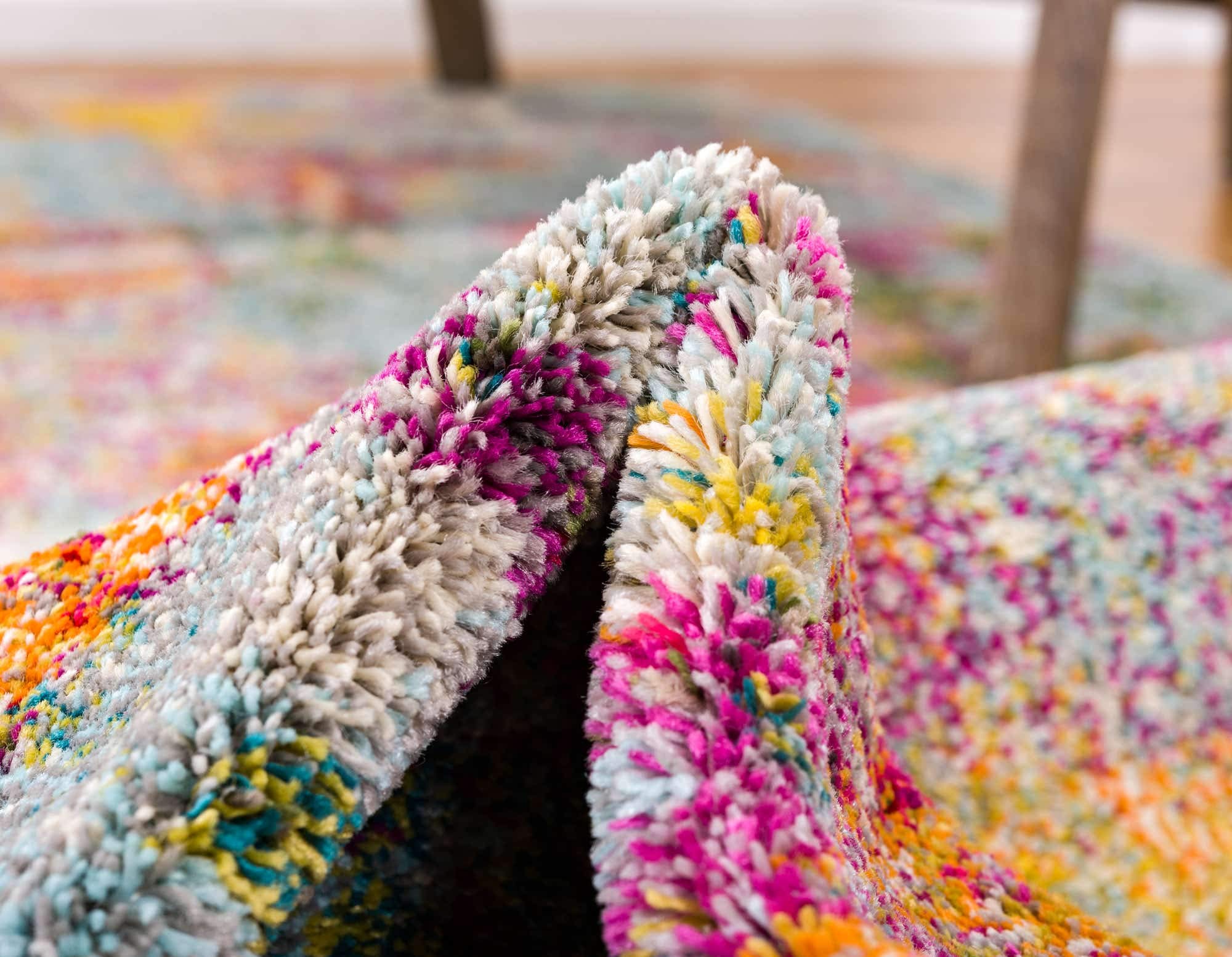 Unique Loom Positano Collection Coastal Modern Bright Colors Starfish Multi Runner Rug (2' x 7')