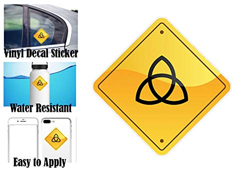 Religious Symbol Road Signs Church Icon Cartoon Vinyl Sticker (12" Tall, Holy Trinity)