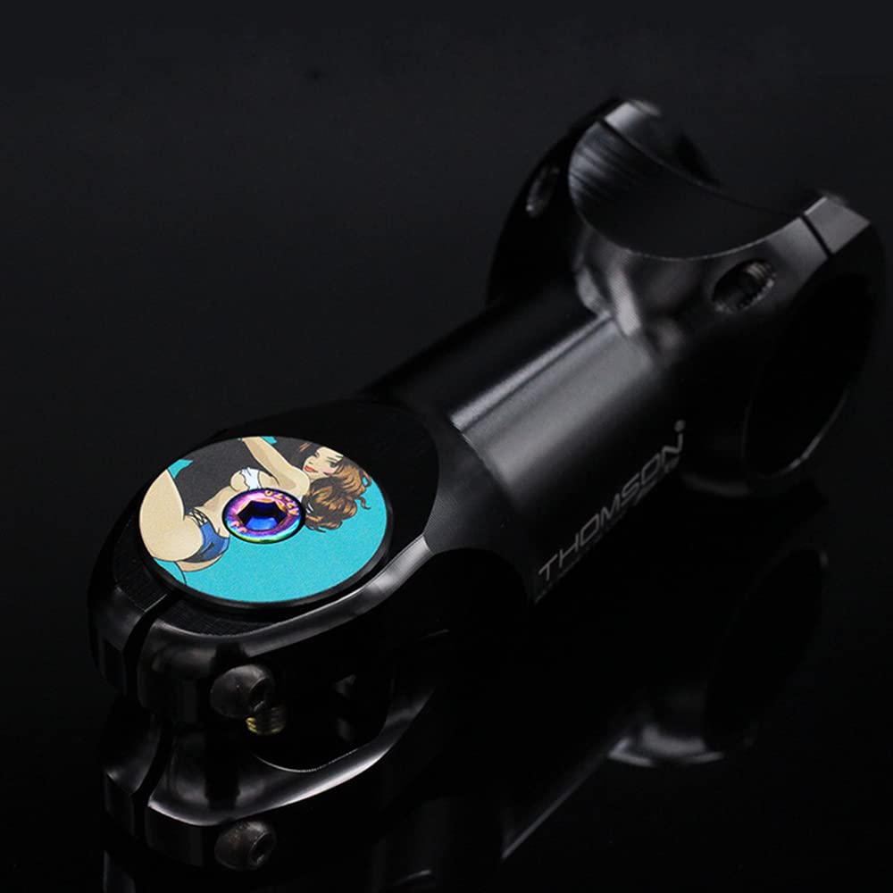 WDHHNP 1 1/8 Inch Bicycle Headset Top Cover Front Fork Stem Top Caps Bowl Aluminum Alloy Bike Stem Cover with Bolts,MTB Road