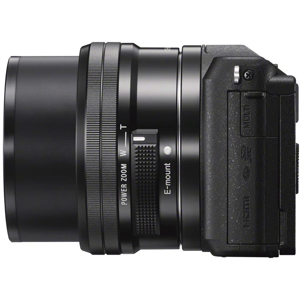 Sony Alpha a5100 Mirrorless Digital Camera with 16-50mm Lens (Black) + 64GB Card + Card Reader + Case + Flex Tripod + Hand Strap + Memory Wallet + Cap Keeper + Cleaning Kit (Renewed)