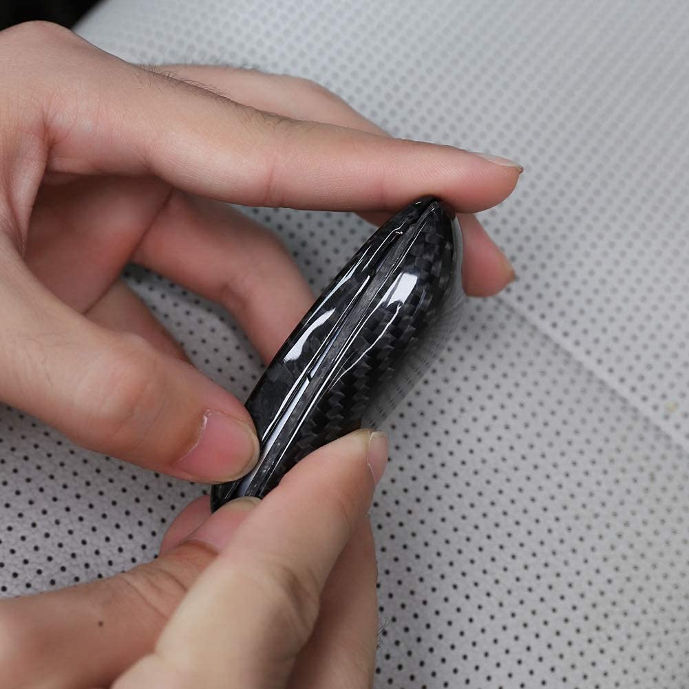 Terisass Car Remote Key Fob Case Shell Repalcement Carbon Fiber Key Shell Case Cover Trim for Mercedes Benz E Class W213 2016 2017 2018 for Mercedes Benz S Class W222 2014 2015 2016 2017 2018