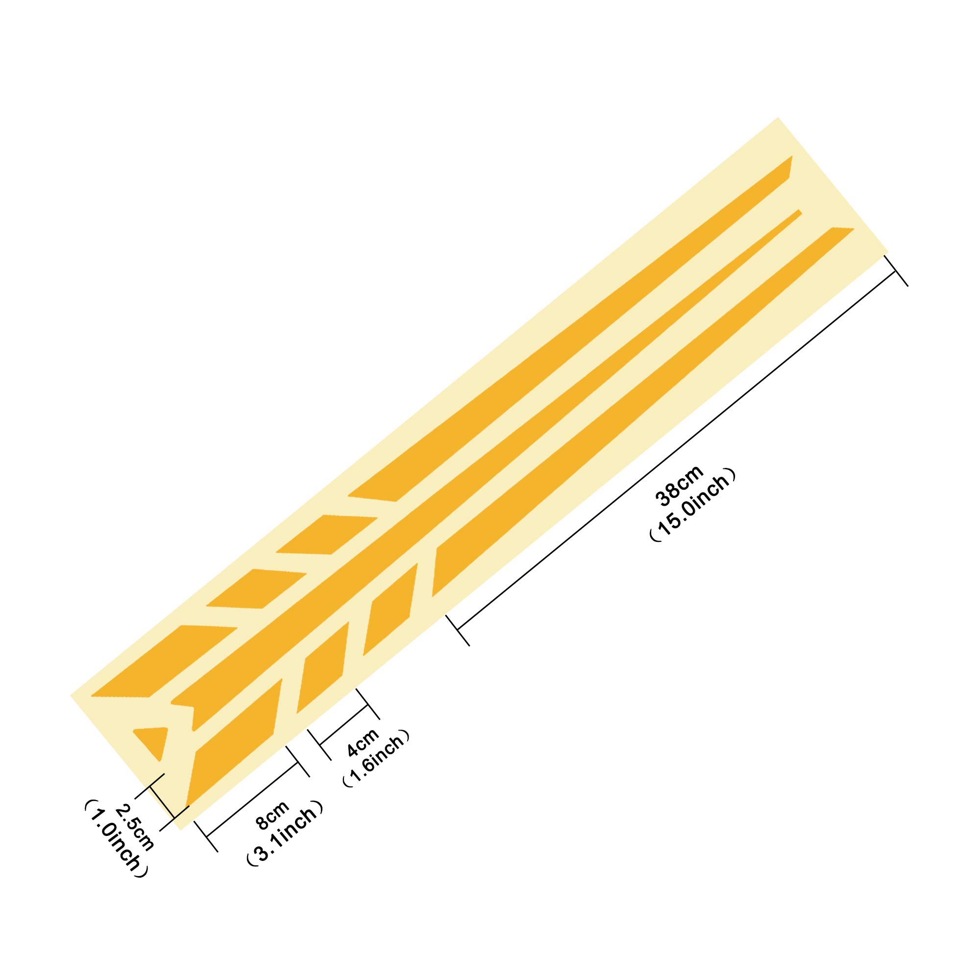 TOMALL Electric Scooter Reflective Stickers Compatible for Ninebot ES1 ES2 ES3 ES4 Yellow Night Reflective Film Sticker Skateboard DIY Decoration Reflective Stickers