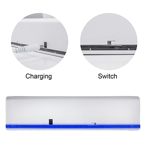 TechKen Charging Station for Wii Controller with 4 Rechargeable Battery Pack, 4 Ports Charger Dock for Wii Controller (Wii Remotes not Included) LED indicats