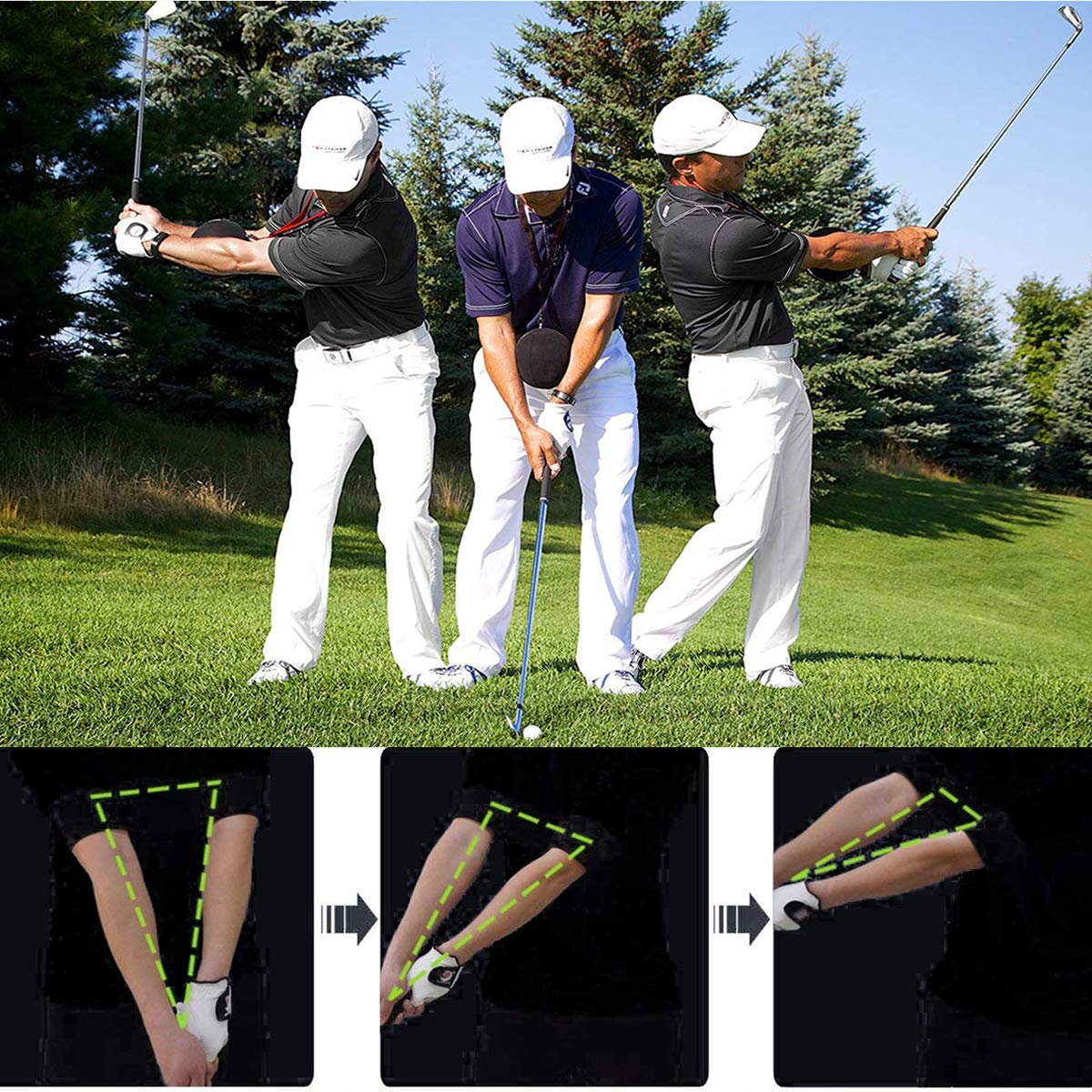 Vukayo Golf Swing Trainer Ball,Golf inflable Ball, for The Player practing Posture Correction Training