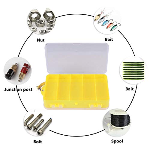 Sturdy Fishing Tackle Box, Bait Hooks Organization Solutions 18x10.2x4.8cm/7.1x4x1.9inch Lure Bait Hooks ABS