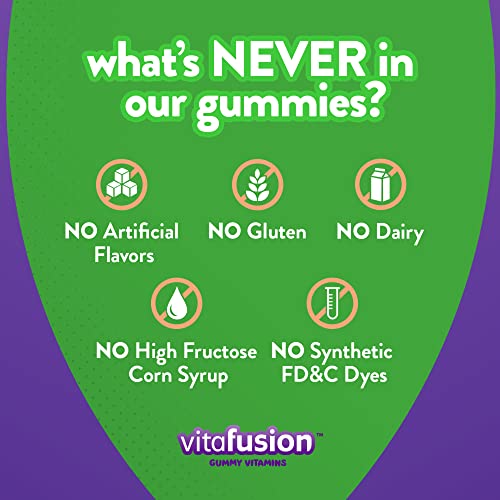 Vitafusion Multivitamin Plus Beauty β 2-in-1 Benefits β Adult Gummy with Hair, Skin & Nails Support (Biotin & Retinol β Vitamin A RAE) Daily, 90 Count
