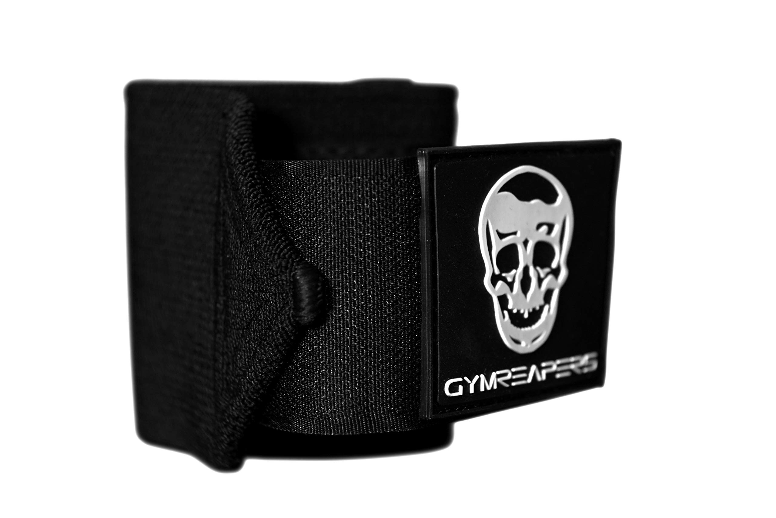 Wrist Wraps Weightlifting - Stiff Heavy Duty 18" Wraps With Thick Thumb Loop For Powerlifting, Bodybuilding, Cross Training, & Heavy Presses (Black - Medium Stiff, 18")