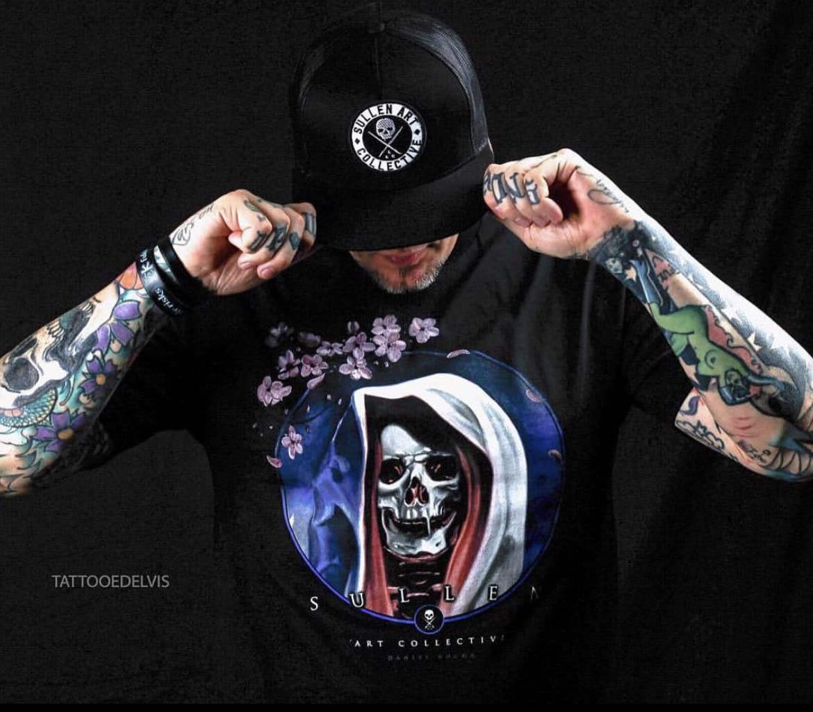Sullen Badge of Honor BOH Mesh Back Snapback Tattoo Lifestyle Hat - Black