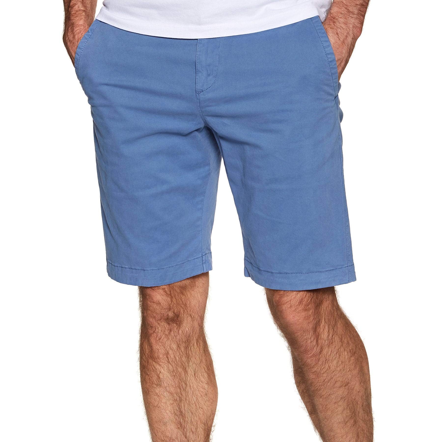 Superdry Mens International Chino Shorts, Button and Zip Fastening Neptune Blue Size 34