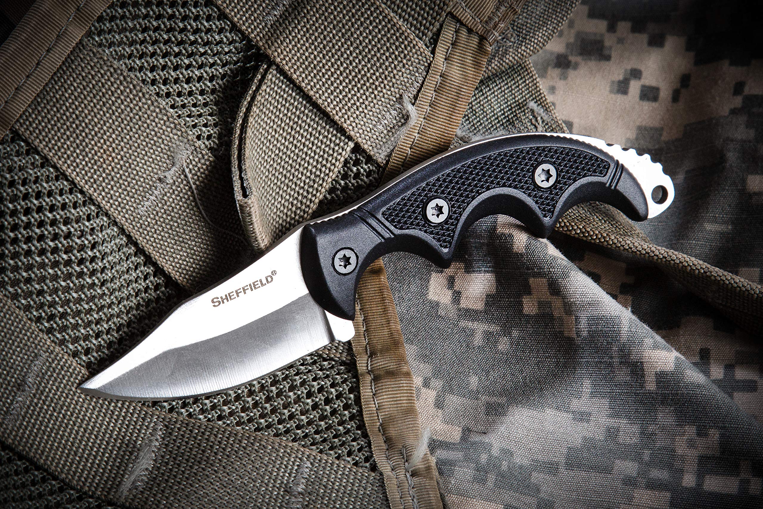 Sheffield 12152 Bolo 2.15 Inch Drop Point Fixed Blade Knife, Lightweight Neck Knife, Fixed Blade Knife Tactical, Fixed Blade Knife EDC