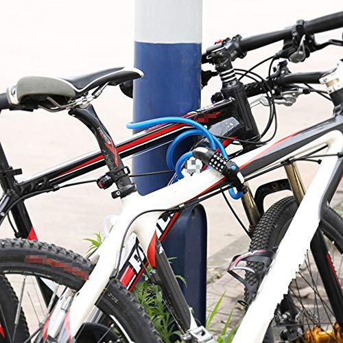 ZHYING Anti Theft Bicycle Password Lock with LED Light,150cm Bike Steel Chain with 4 Digits Code,Resettable for Scooter,Motorcycles