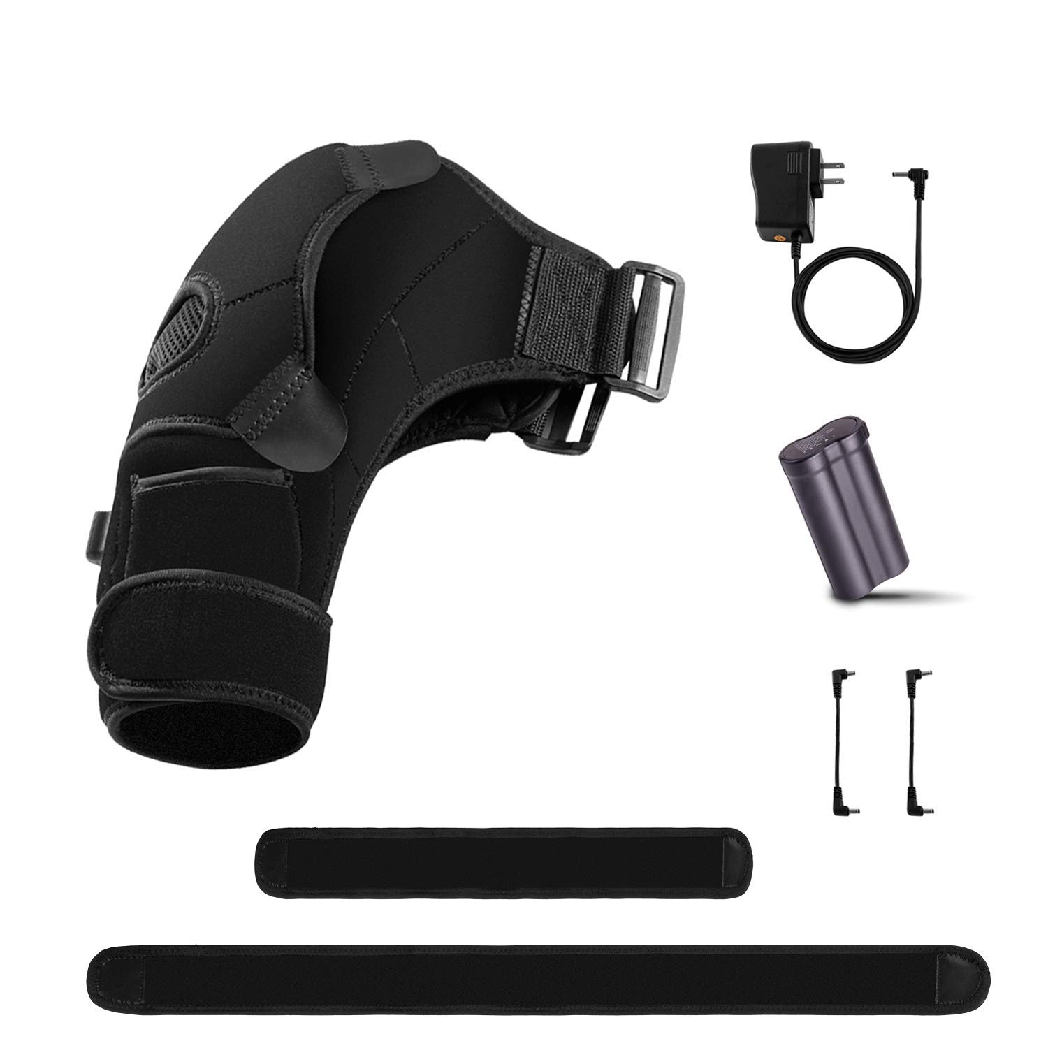 Shoulder Wrap Brace Heating Pad Portable Adjustable Electric 3 Heat Settings Support Hot Therapy Pain Relief Stiff Soreness,Frozen Shoulder, Bursitis, Tendonitis Rotator Cuff AC Joint