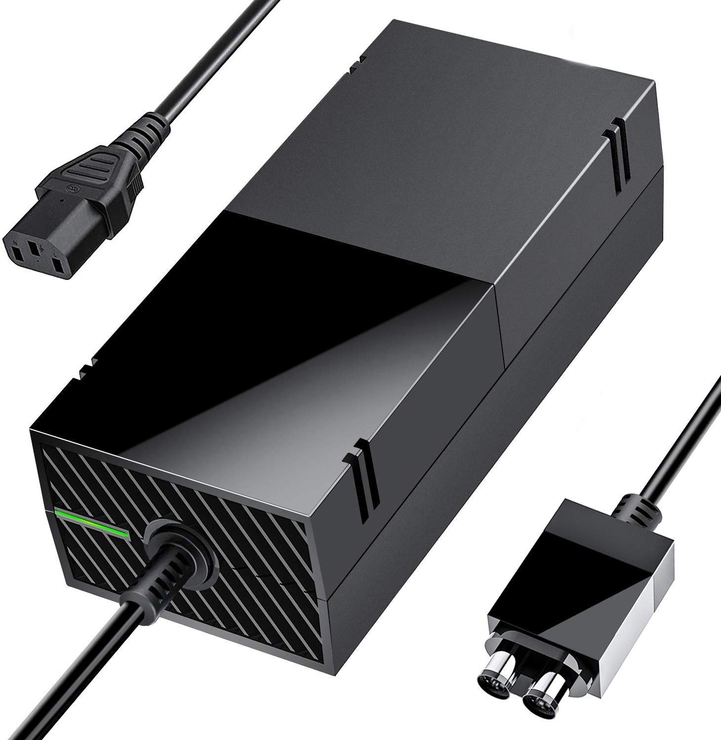 SUMLINK Power Supply Brick for Xbox One, AC Adapter Cable Replacement Kit for Xbox One Console Games, Auto Voltage 100-240V, Black (Brick)