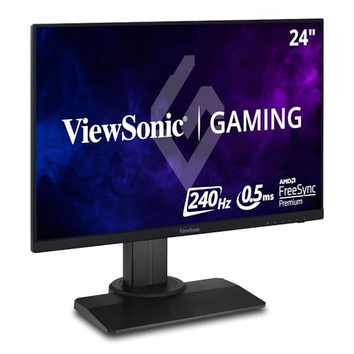 ViewSonic XG2431 24 Inch 1080p 0.5ms 240Hz Gaming Monitor with FreeSync Premium, Advanced Ergonomics, Eye Care, HDR400