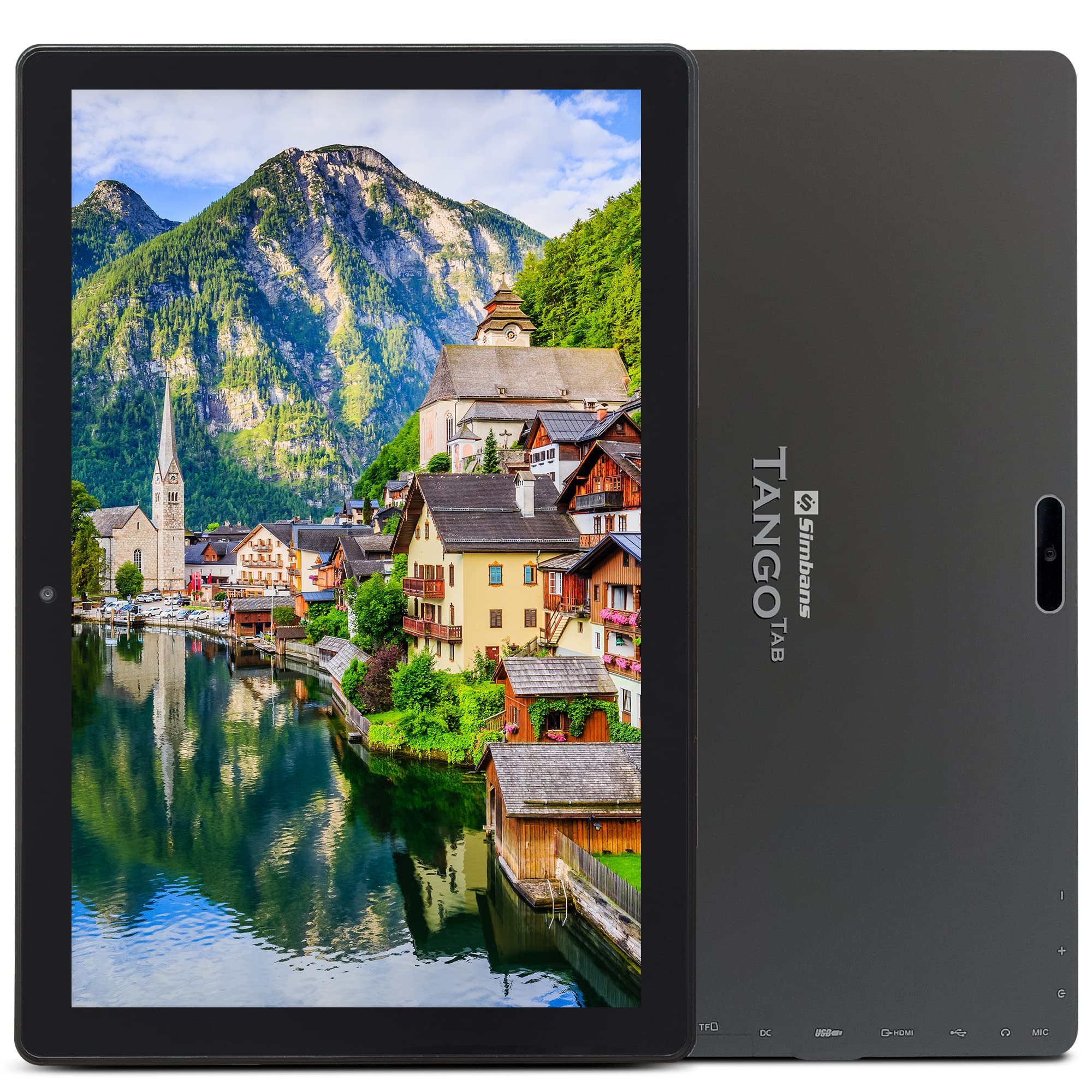Simbans [3 Bonus Item] TangoTab 10 Inch Tablet 4 GB RAM, 64 GB Disk, Android 10, Mini-HDMI, Micro-USB, USB-A, Inbuilt GPS, Dual WiFi, Bluetooth, IPS Screen, Dual Camera Computer PC - TCX