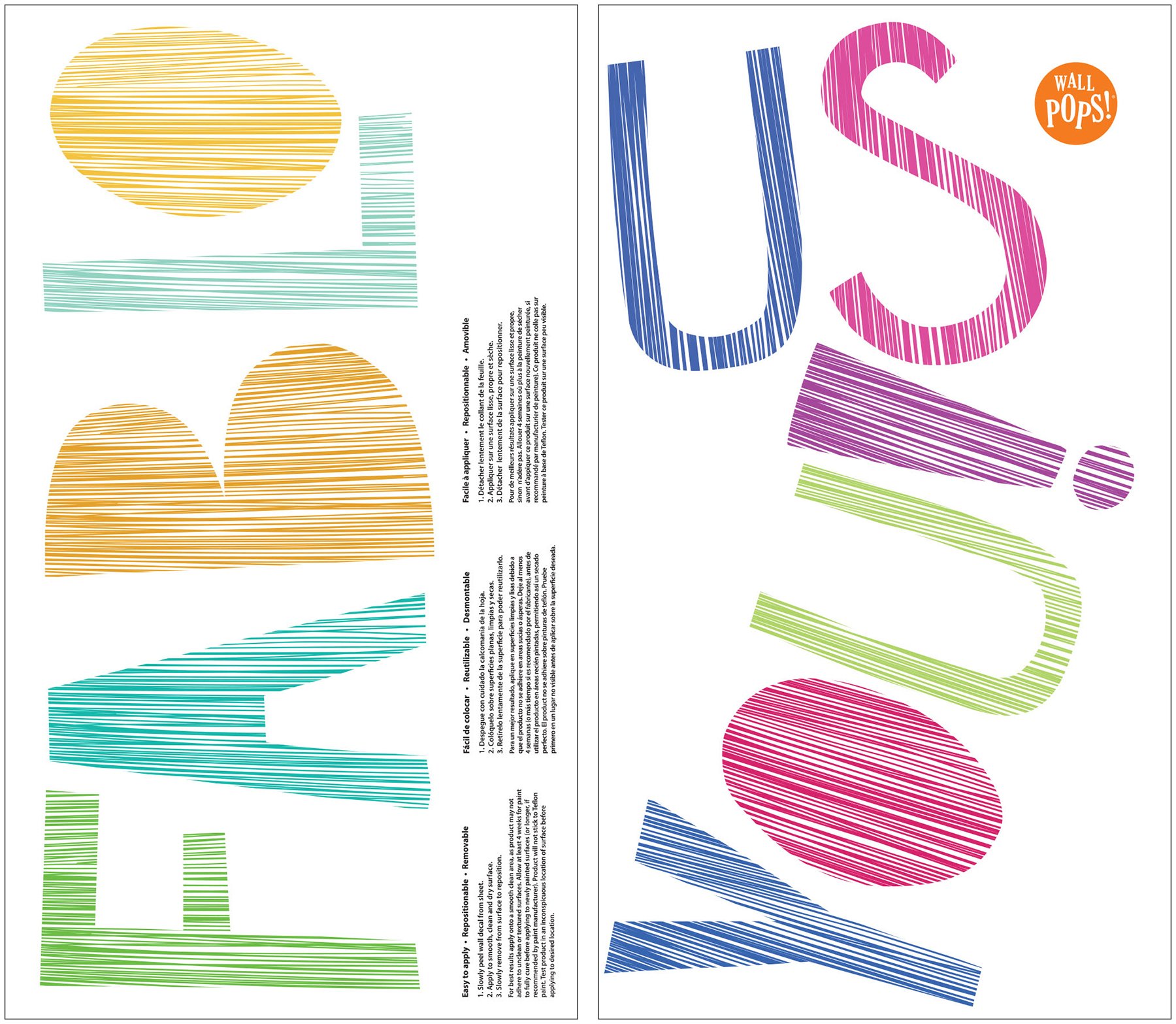 WallPops DWPQ2708 FabYoulous Wall Quote Decals, Multi-Color