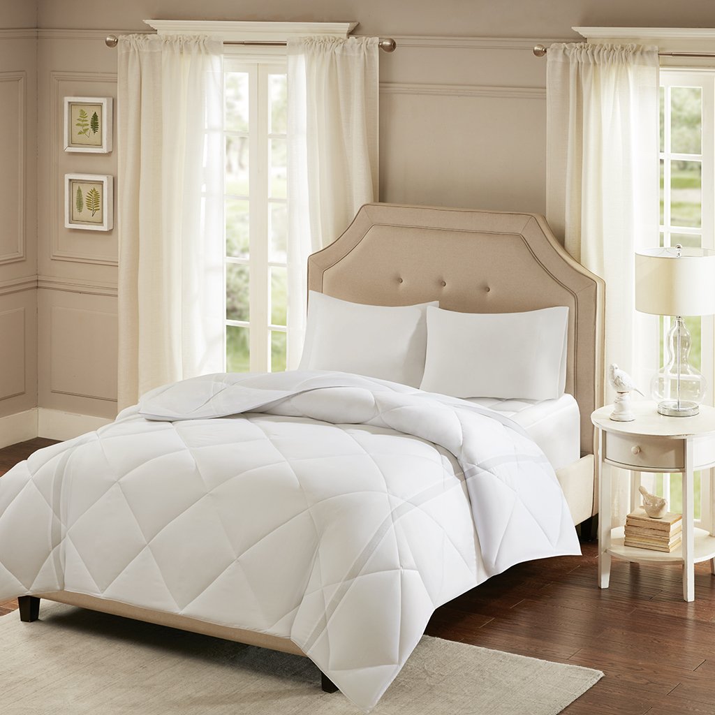 Smart Cool by Sleep Philosophy Smart Cool All Season Down Alternative Comforter with Smart Cool Feature Comforters for Hot Sleepers, King, Black/Black
