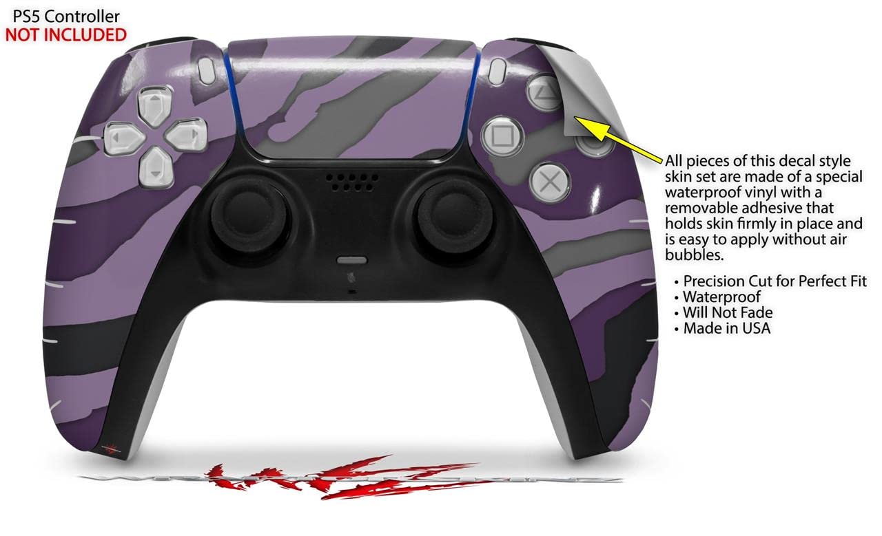 WraptorSkinz Skin Wrap compatible with Sony PS5 DualSense Controller Camouflage Purple (CONTROLLER NOT INCLUDED)