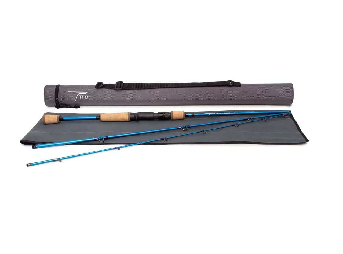 Temple Fork Outfitters TFO 3-Piece Angler Fast Action Freshwater/Saltwater Fishing Spinning Rods, 7ft H 3pc