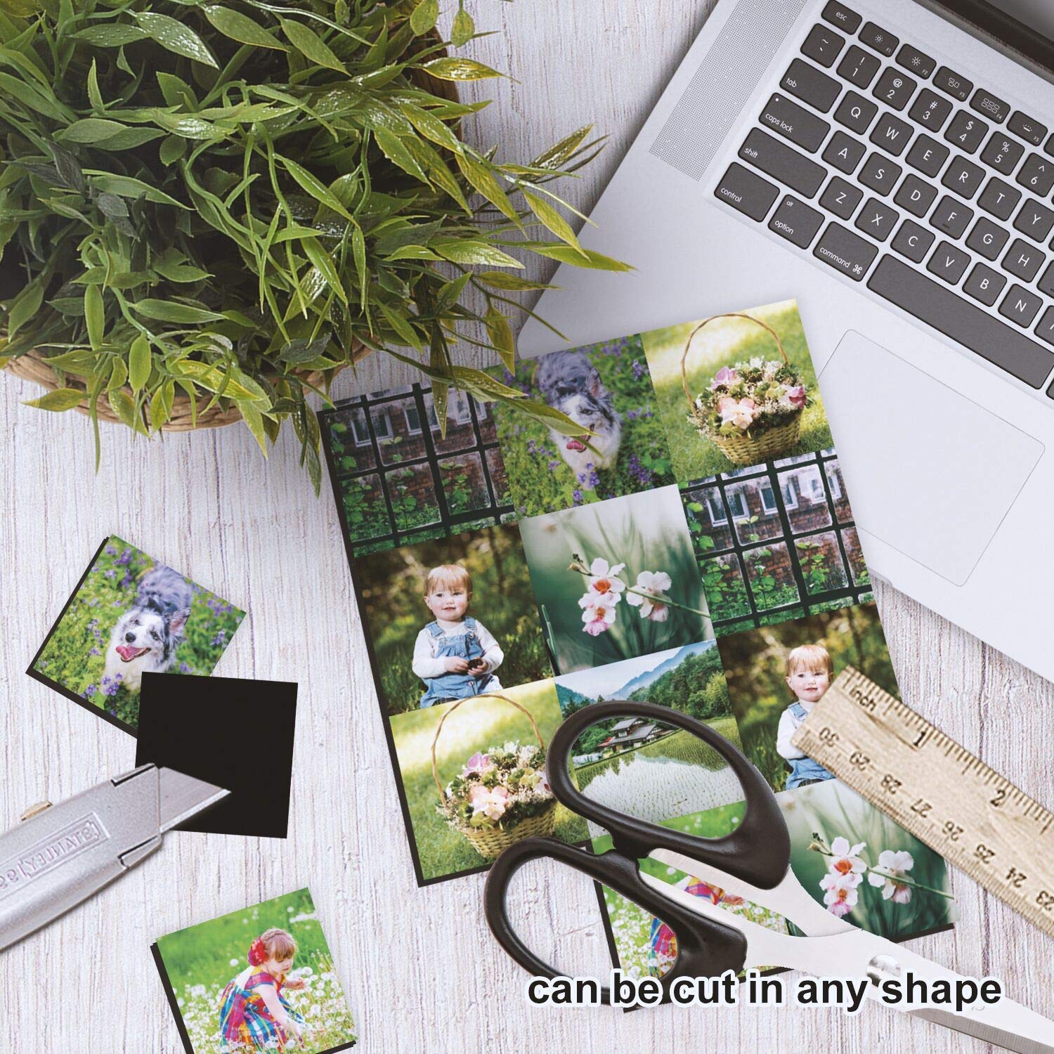 Stone City Printable Magnetic Sheets 8.5x11 Inch, 5 Sheets Matte Magnet Paper Sheet for Inkjet Printer, Flexible Magnetic Printer Paper for Fridge, DIY Crafts