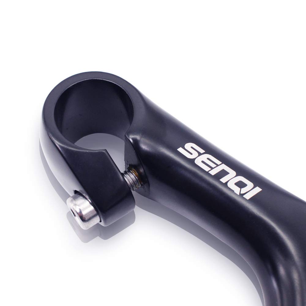 SENQI 22.2×25.4mm Electroplating Gooseneck Stem Aluminum Alloy Stems with Teeth BSB040(80×220×240,Silver)