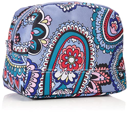 Vera Bradley Women's Lighten Up Medium Cosmetic Makeup Organizer Bag, Kona Paisley, One Size