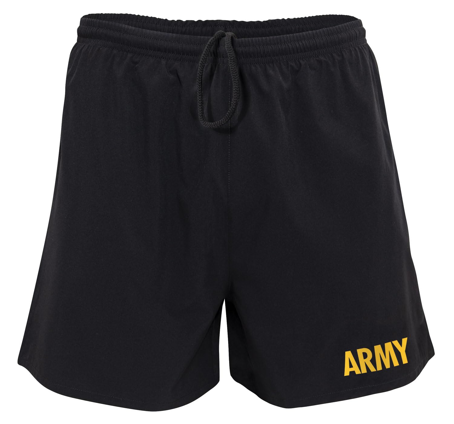 Rothco Army Physical Training Shorts, Black/Gold, S