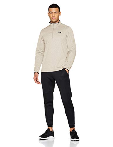 Under Armour Armour Fleece 1/2 Zip, Highland Buff (200)/Black, Small