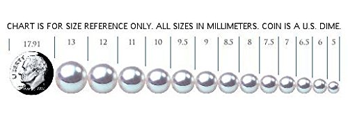 THE PEARL SOURCE 14K Gold 8-9mm Round Genuine White Freshwater Cultured Pearl Classic Elegance Earrings for Women