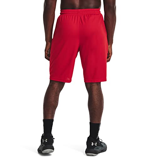 Under Armour Mens Perimeter Basketball 11-inch Shorts, Red (600)/White, Medium