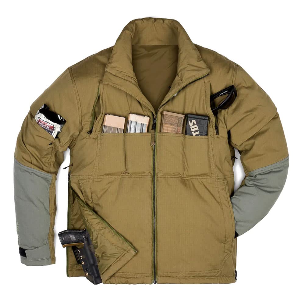 VIKTOS Men's Farthermost Cold-Weather Water-Resistant Weatherproof Insulated Warm Cotton-Nylon Shell Tactical Jacket, Ranger, Small