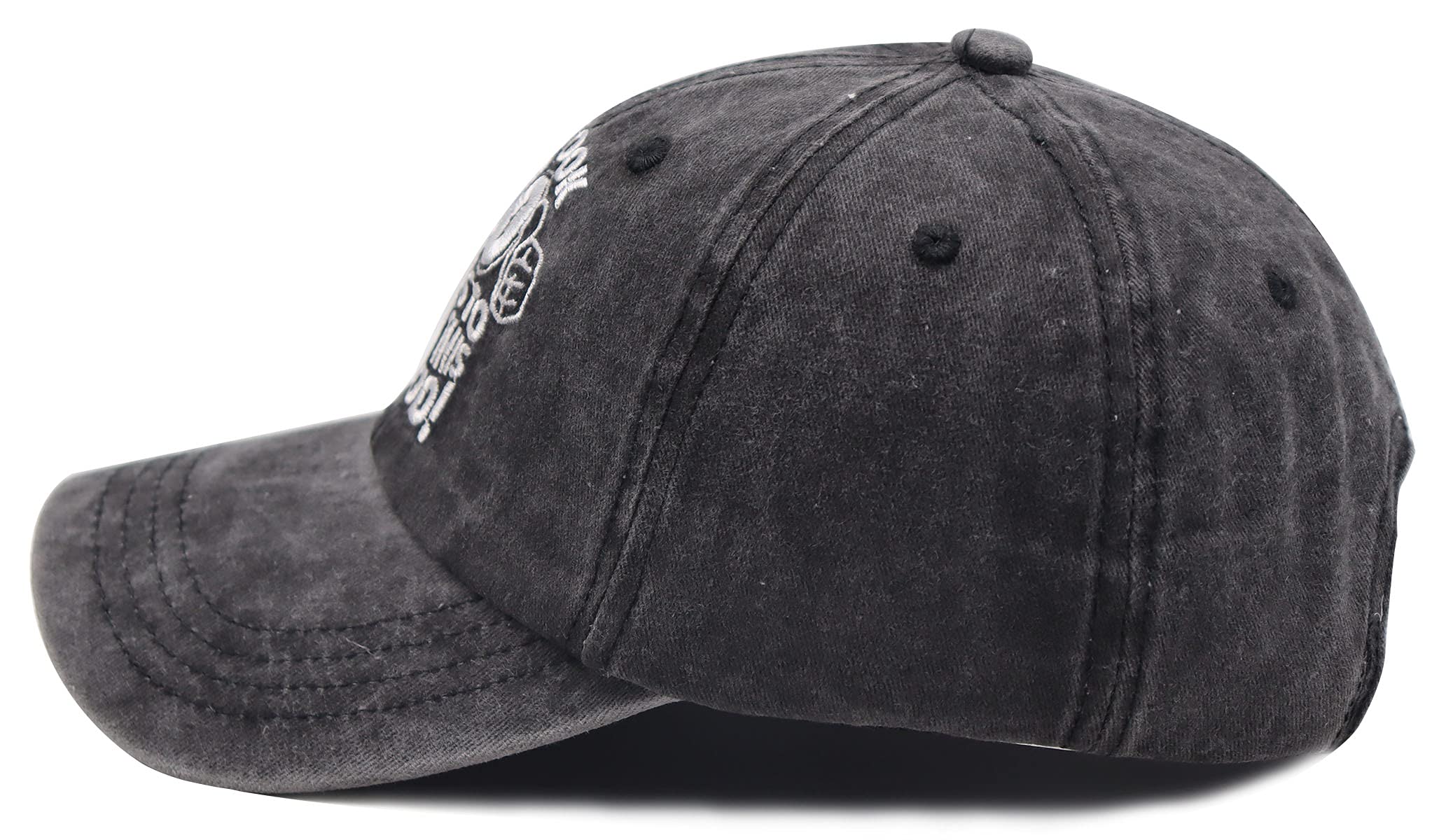 Vintage 60th Birthday Gifts Baseball Cap, Funny Embroidered Adjustable Washed Cotton Hats for Men Women Black