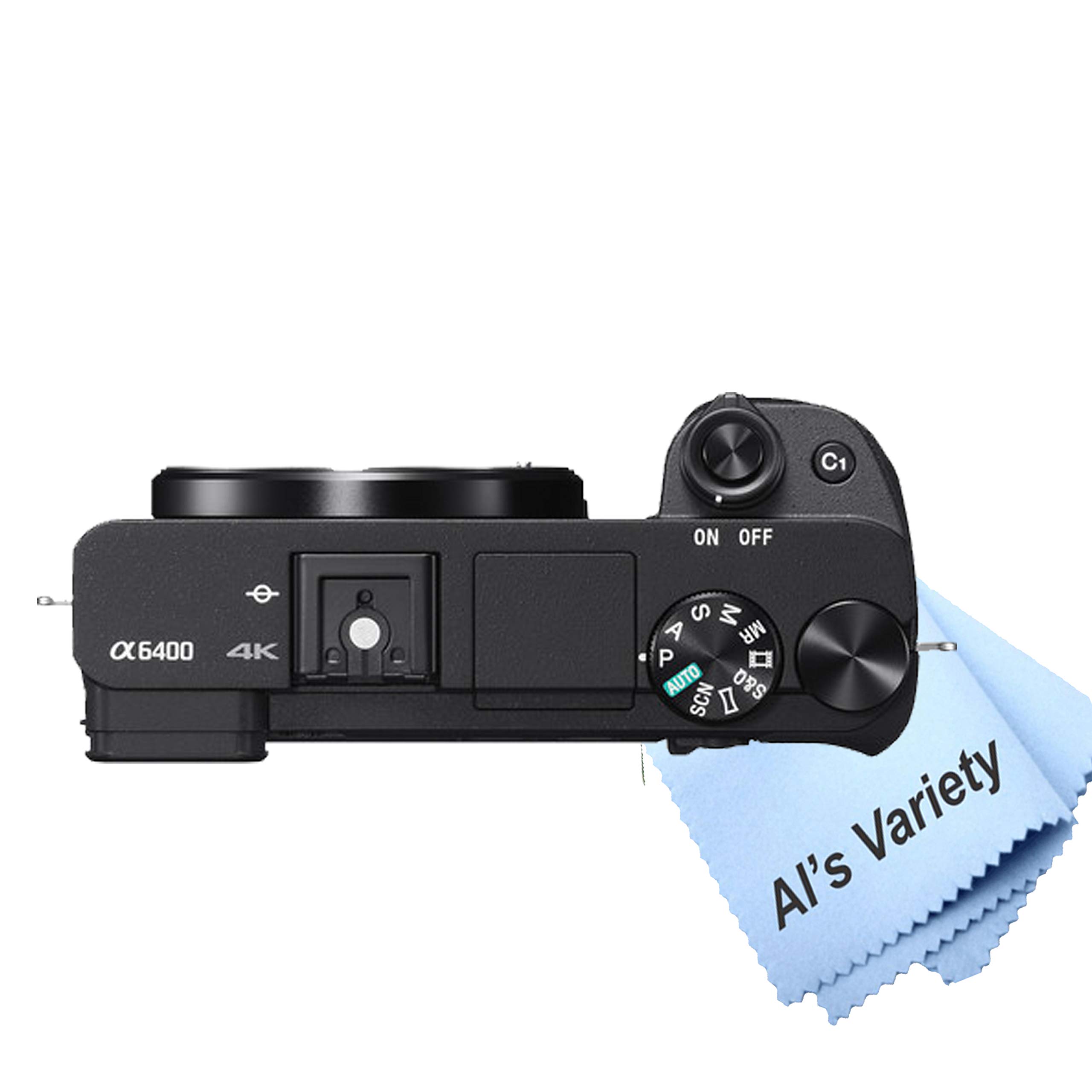 Sony a6400 Mirrorless Digital Camera Body Only (No Lens) + 64GB Memory + Case+ Steady Grip Pod + Tripod+ Software Pack -Accessory Bundle