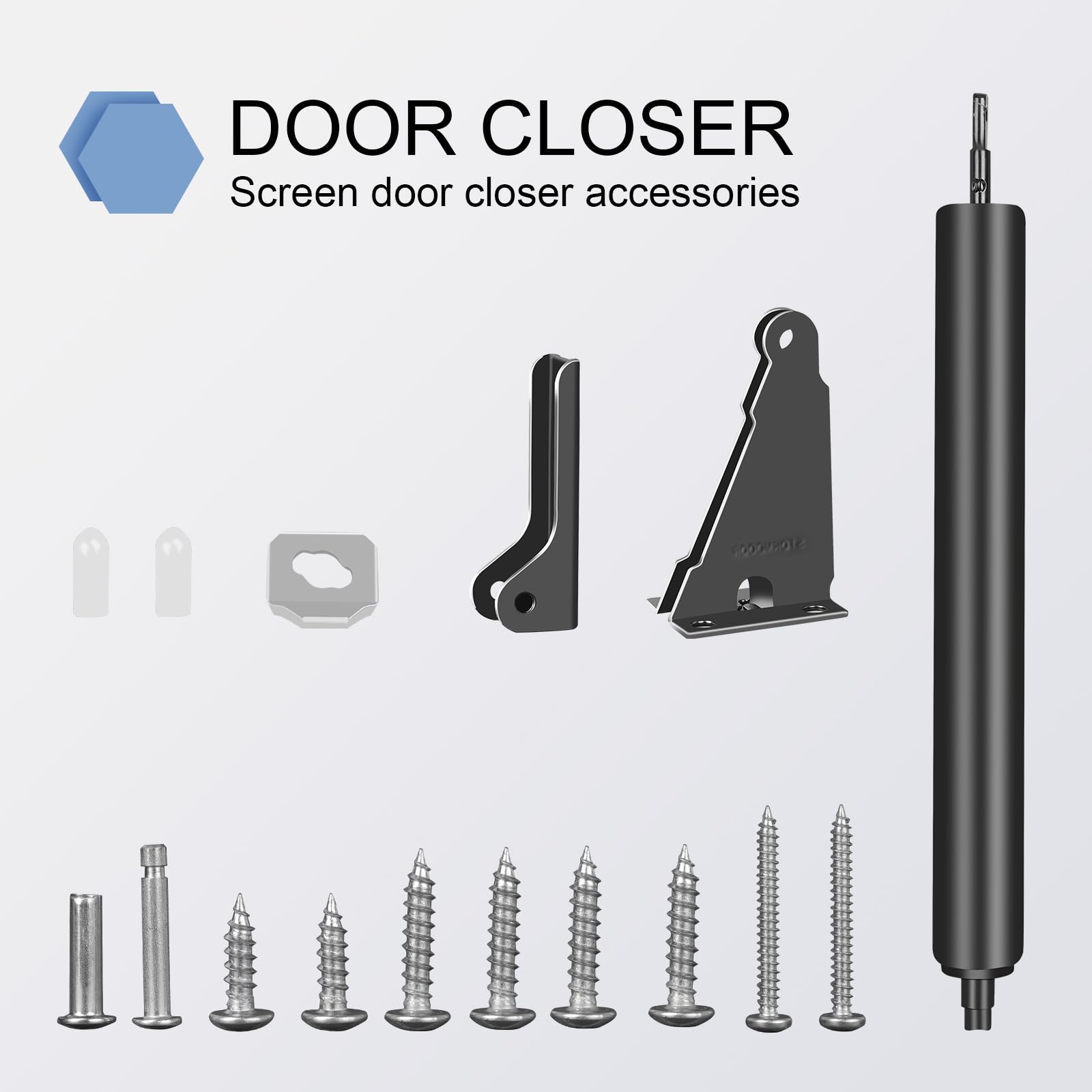 Storm Door Closer 2pcs,Door Closure with Hold Open Feature & Smooth Closing Motion β for Storm, Screen Doors