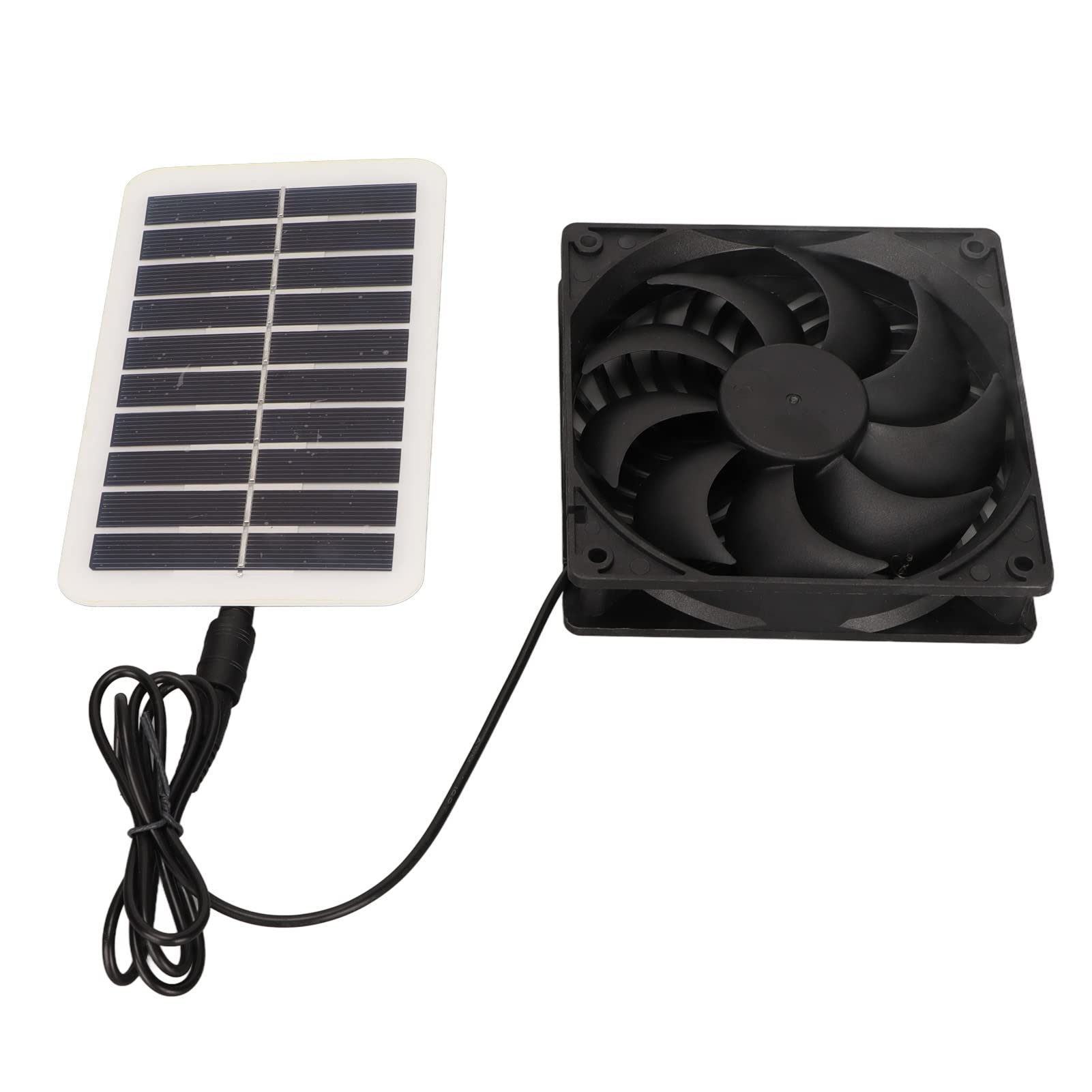 VTOSEN 15W Solar Power Panel Exhaust Fan - Energy Saving, Odor Removal - Portable Solar Powered Air Extractor for Pet Houses, RVs - Solar Fan for Efficient Ventilation