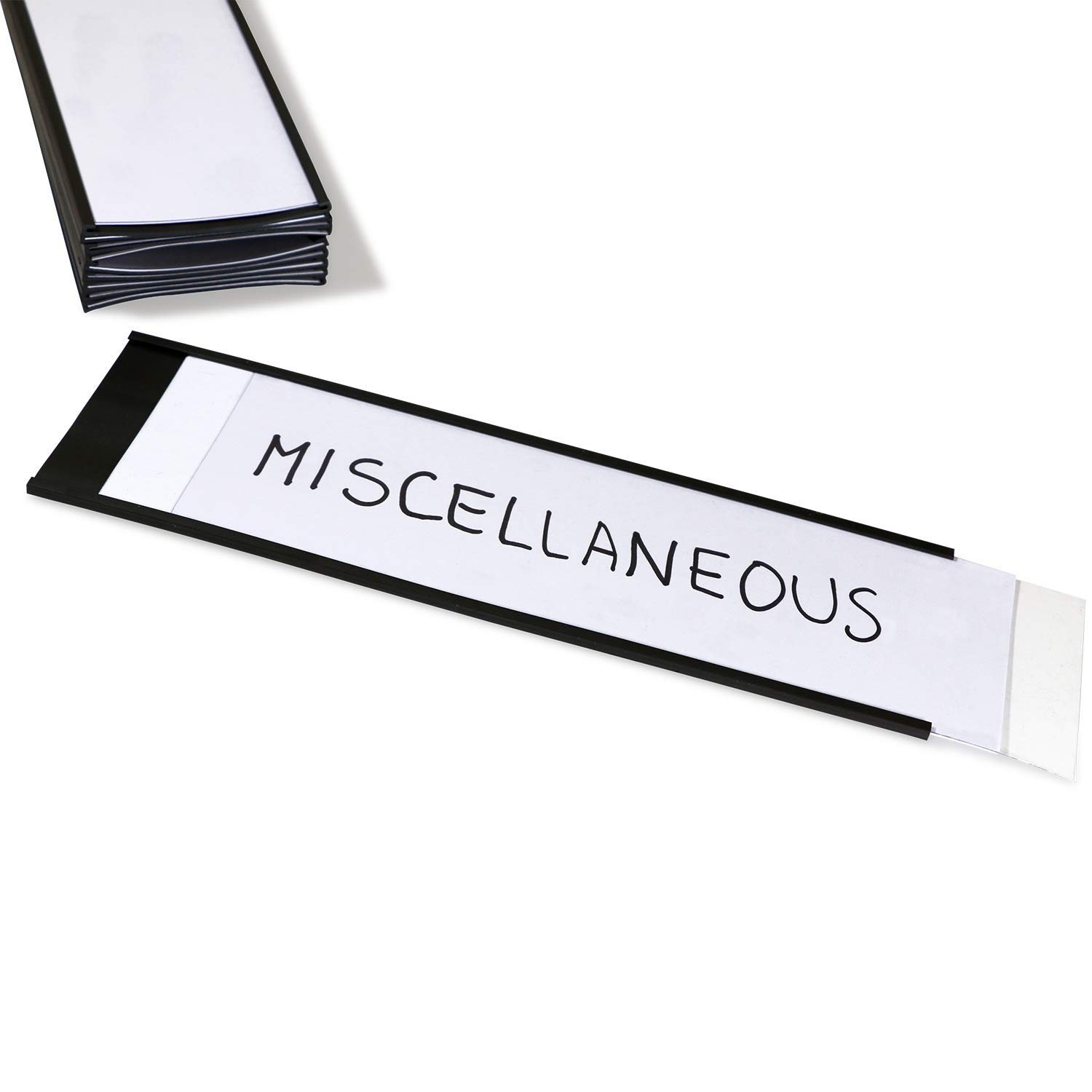 SmartSign Magnetic 'C' Channel Label Holders | 2.5" x 8" Pack of 10, Made in USA