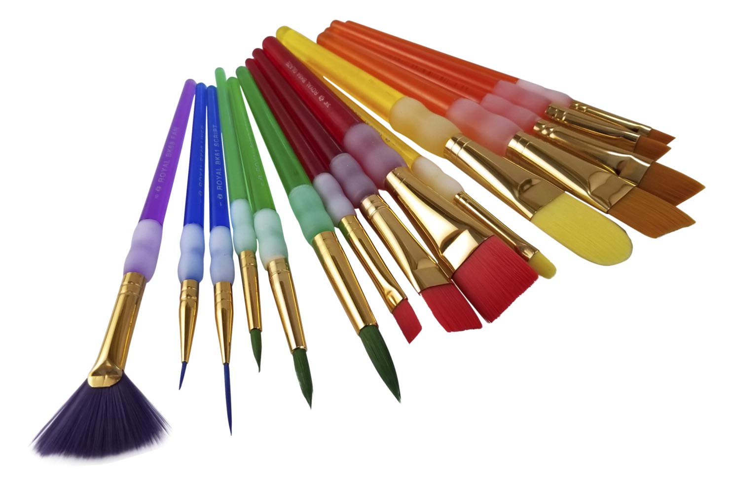 Royal Brush Big Kid's Choice Value Pack Brushes, 15 Pieces
