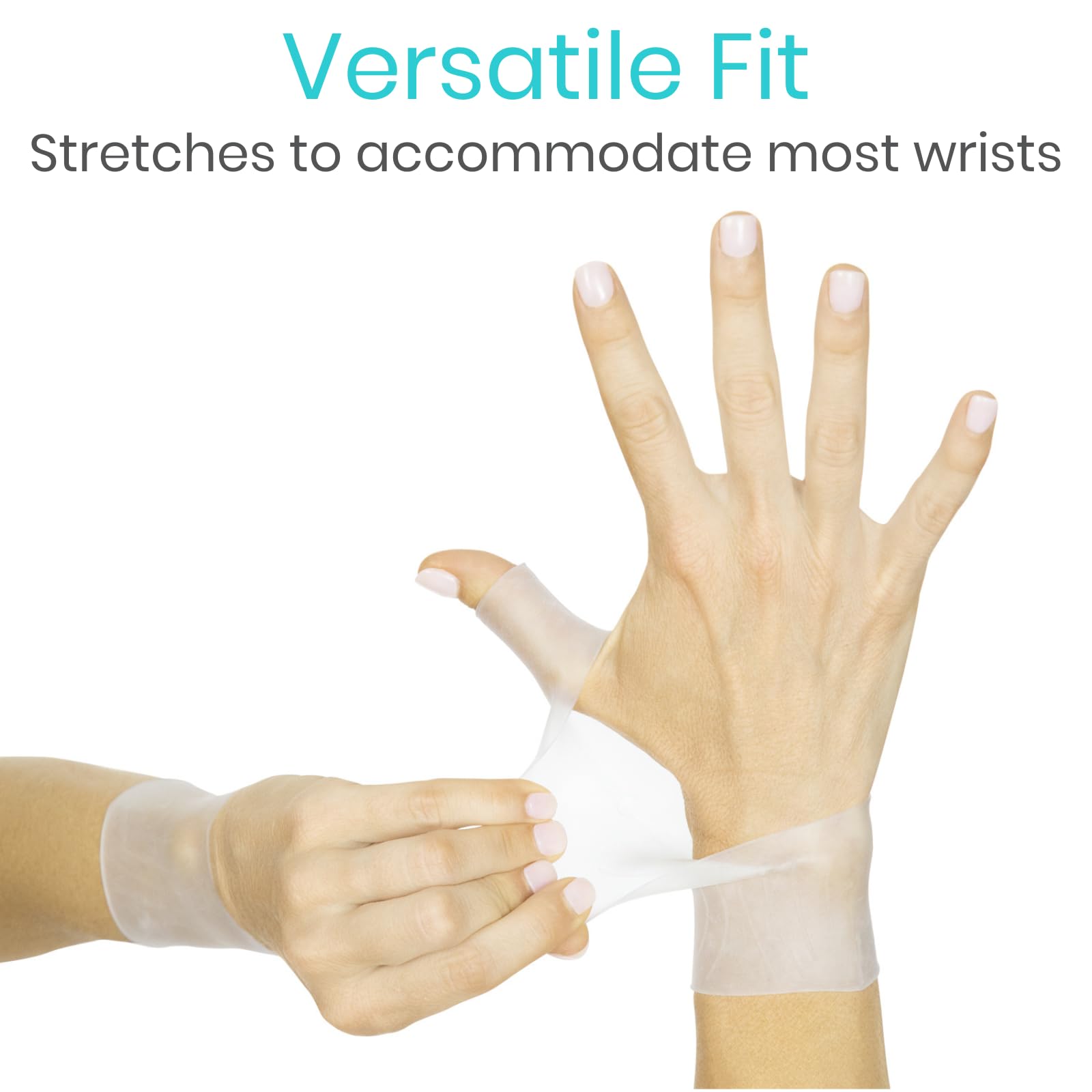 Vive Gel Thumb Wrist Support (Pair) - Waterproof Wrist Brace - Hand Brace Cool Wrap For Arthritis Dequervains Tenosynovitis, Sprained Joint Pain, Left Right Hand Stabilizer For Tendonitis Strain
