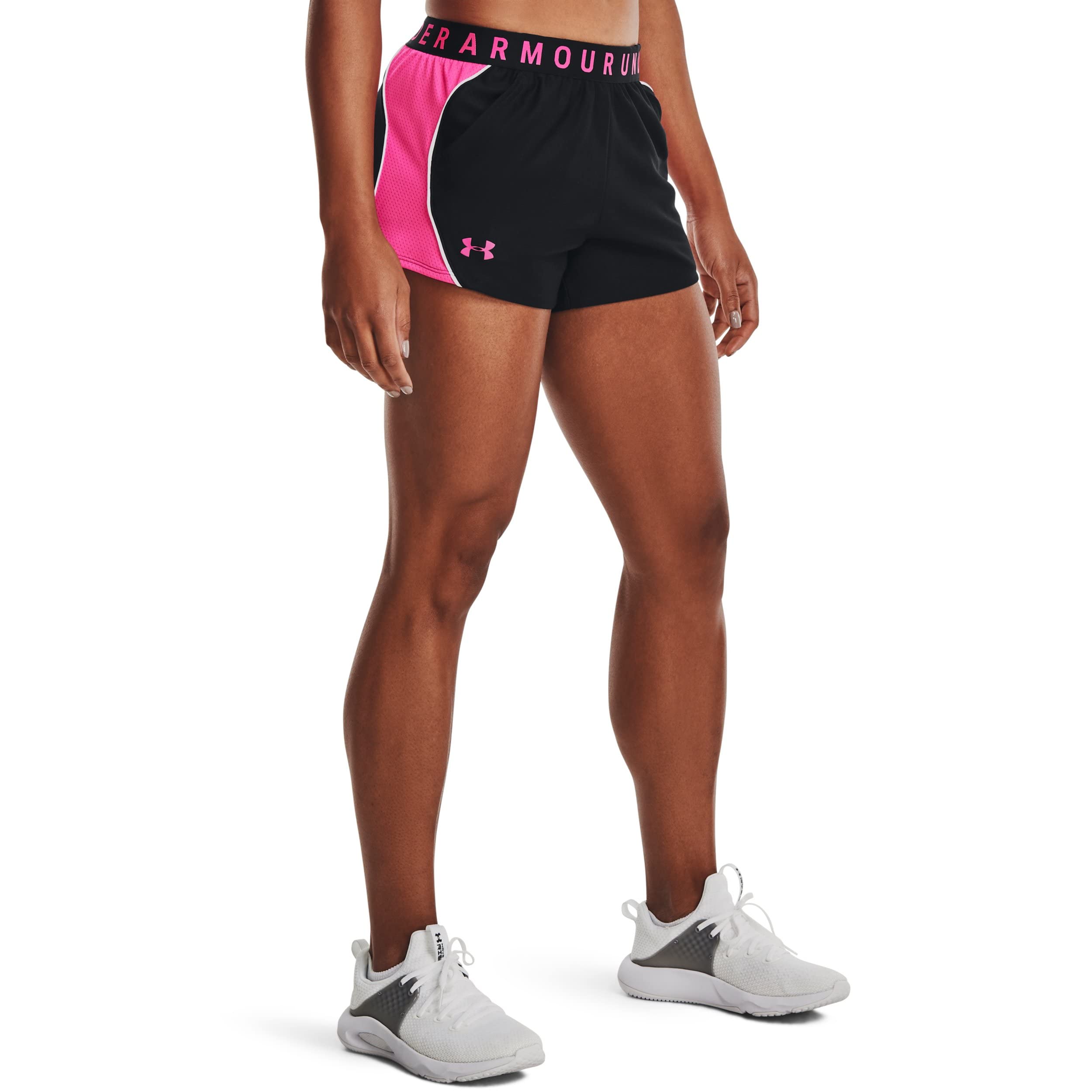 Under Armour Women's Play Up 3.0 Novelty Shorts, Black (002)/White, Medium