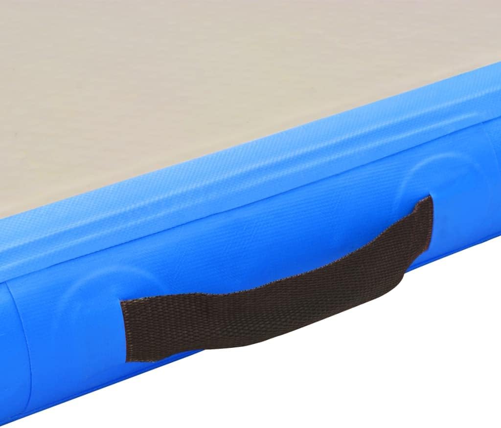 vidaXL Inflatable Gymnastics Mat with Pump 236.2"x39.3"x3.9" PVC Blue