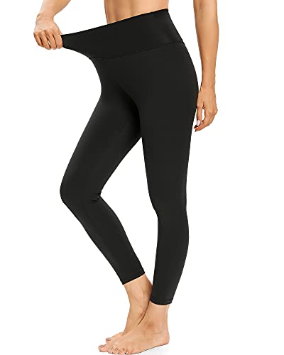 Ronanemon Women's High Waisted Yoga Pants,Leggings with Pocket,Tummy Control 4 Way Stretch Buttery Soft Workout Pants. Black