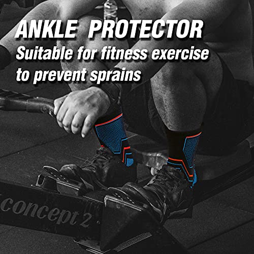 ZUOLXISI Ankle Brace Compression Sleeve for(a pair) for Injury Recovery,AchillesTendon Support,plantar fasciitis,ankle sprain protector,eases Joint Pain and More(S)
