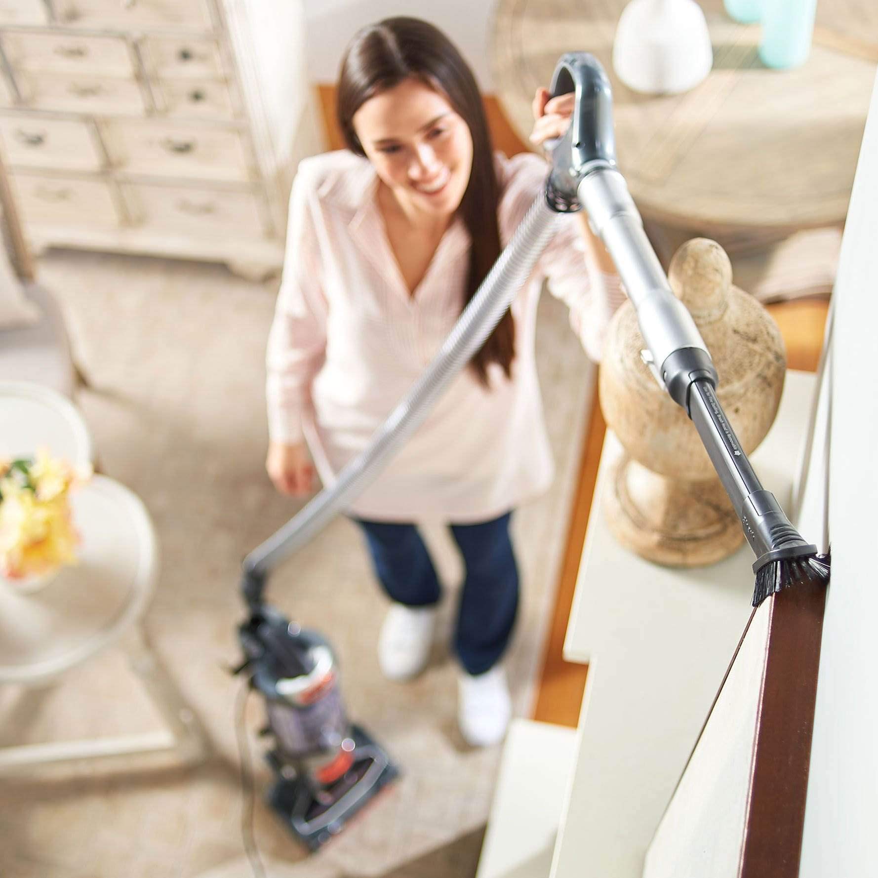 Shark DuoClean Ultra Powerful Slim Upright Vacuum, Gray (Renewed)